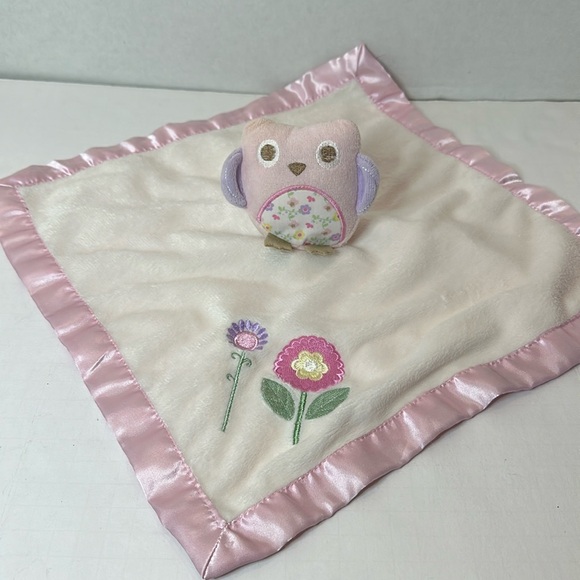 Circo | Other | Circo Pink Satin Owl Security Blanket Embroidered ...